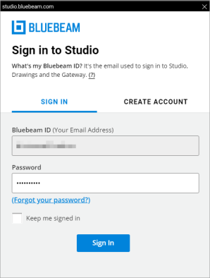 Bluebeam Integration - Create Bluebeam Studio Session