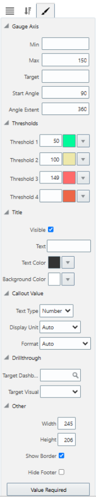 BI Dashboard Builder - Gauge Visualizations