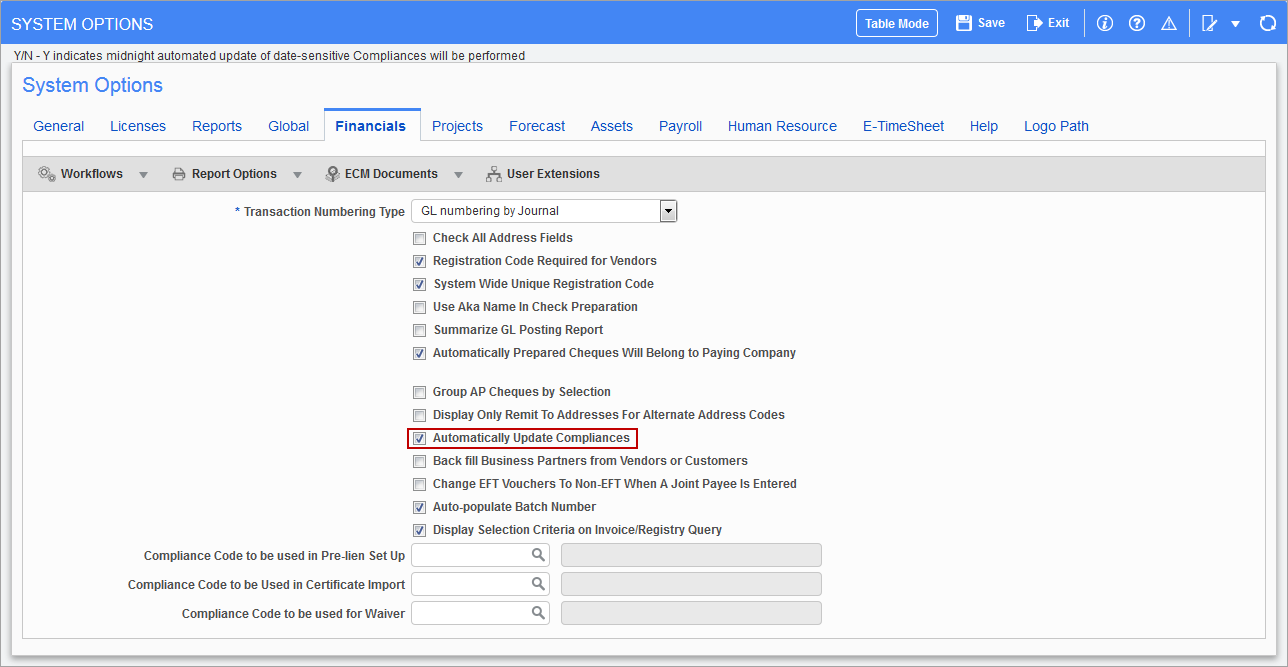 Accounts Payable - Vendor Compliance Setup