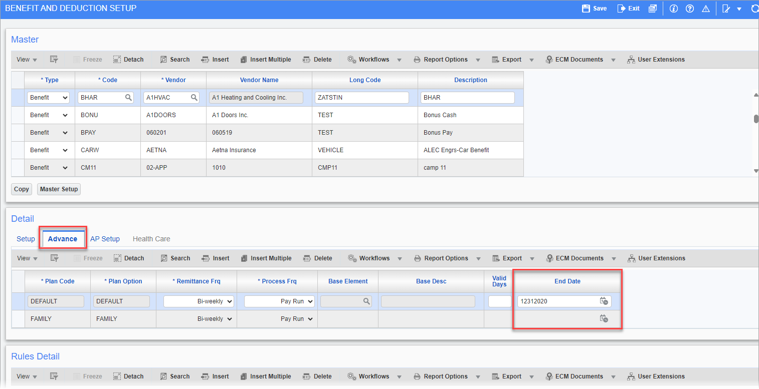 Human Resources - Updating Benefits and Deductions at Year End