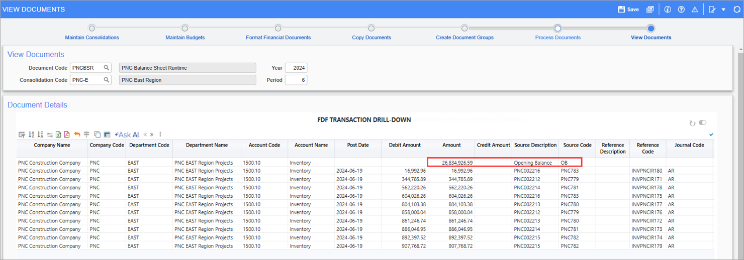 General Ledger - FDF 2.0 - View Documents