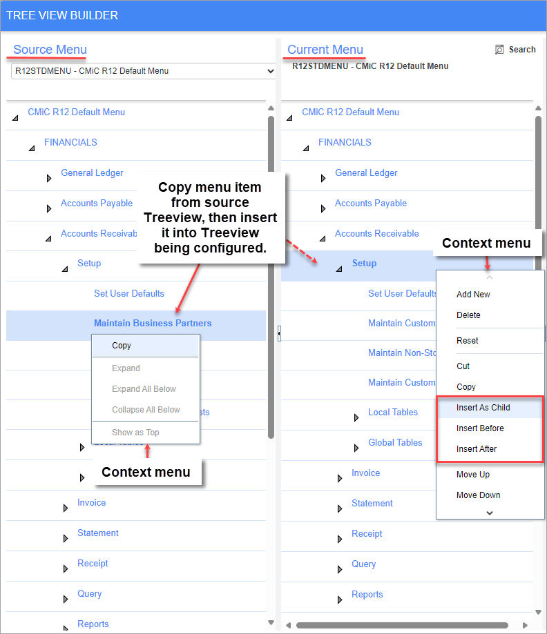 Treeview Builder - Configure Treeview