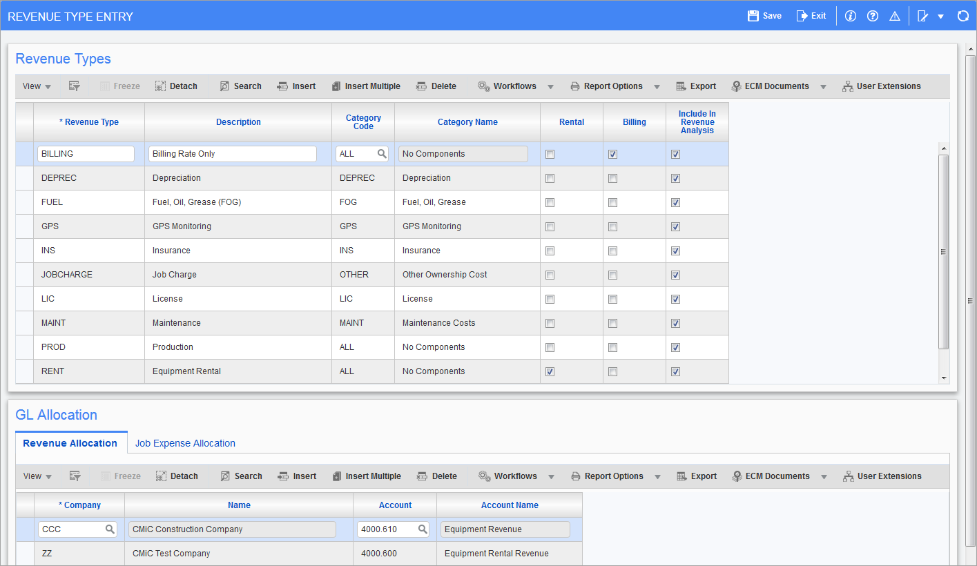 Equipment Costing - Rates By Type