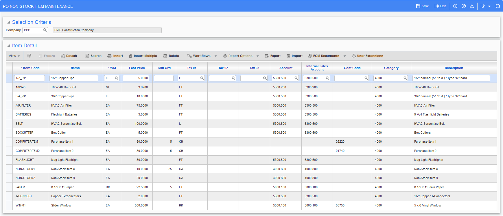 Purchase Order - Non-Stock Items