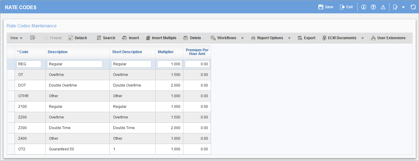 GC Monitor - Pay Rates Setup - Pay Rate Multipliers (Rate Codes ...