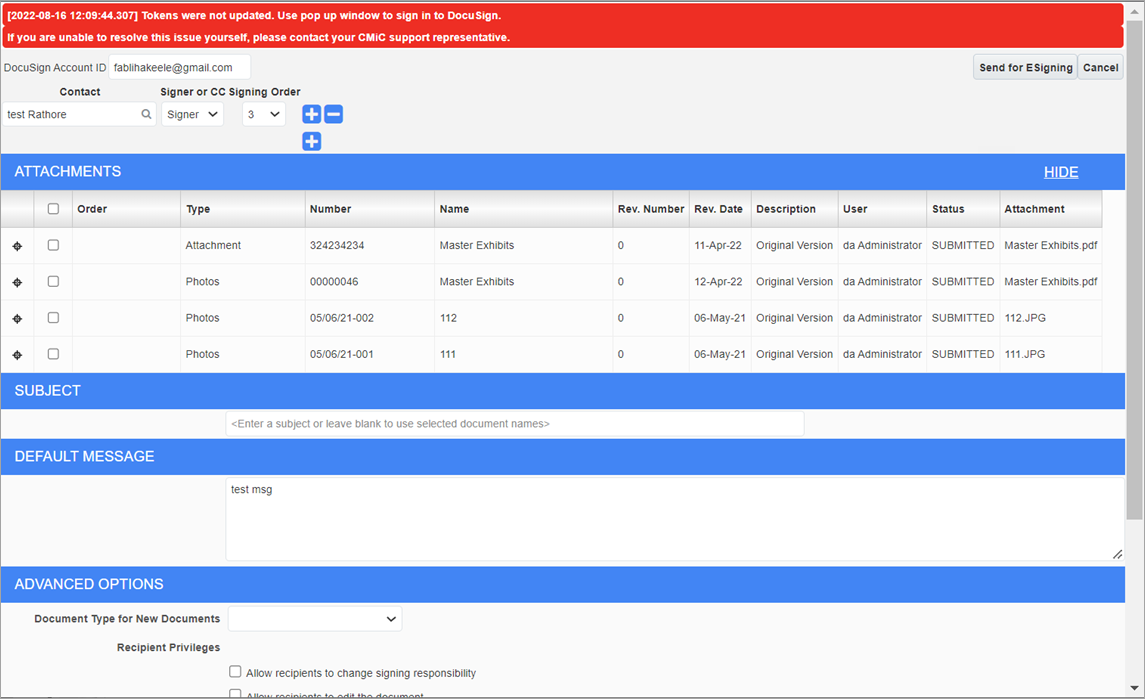 DocuSign Integration - Troubleshooting Common Errors