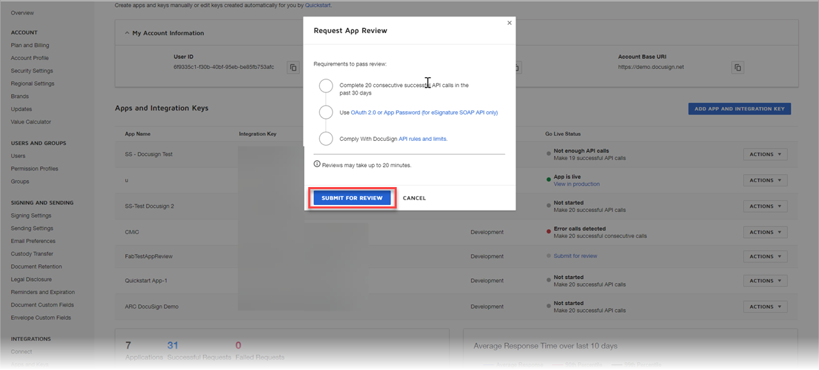 DocuSign Integration - Go-Live Process for Promoting the Integration ...