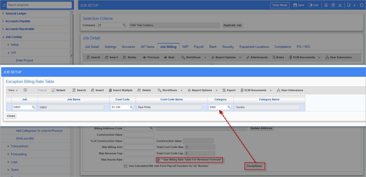 Contract Forecasting - Billing Rate Table & Forecasting