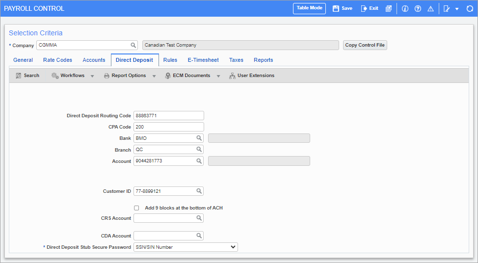 International Payroll - Company