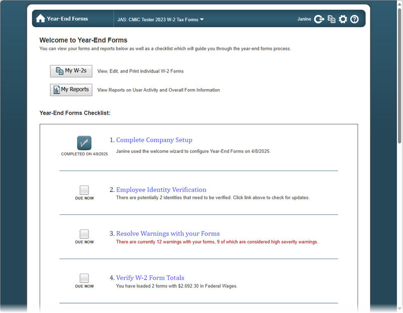 Greenshades - Year-End Forms - Checklist