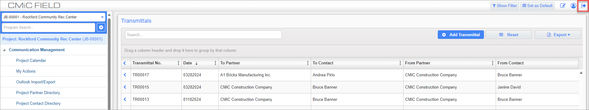 CMiC Field - Console Icons