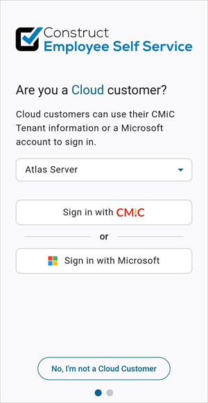 Construct ESS - Login Screen
