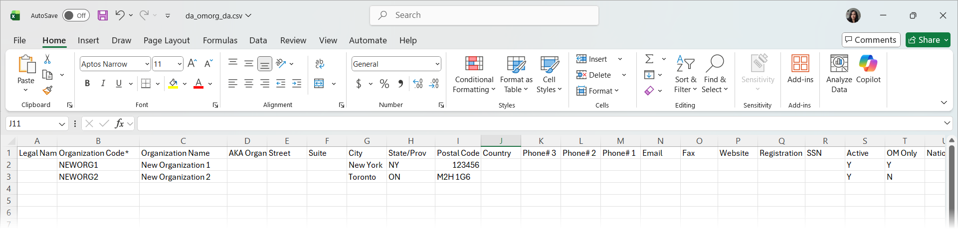 Opportunity Management - Importing New Organizations