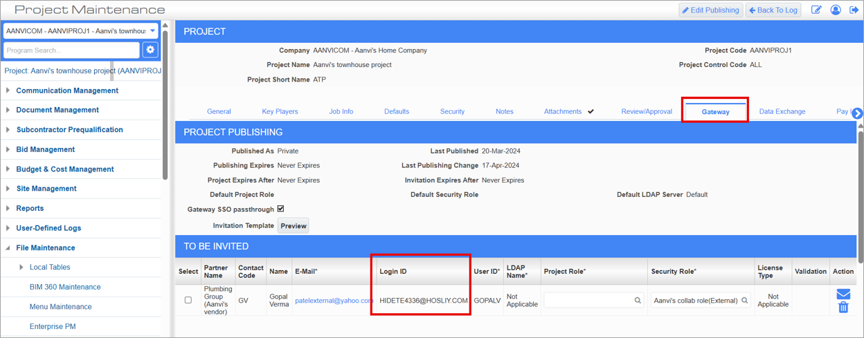 Project Gateway - Setup