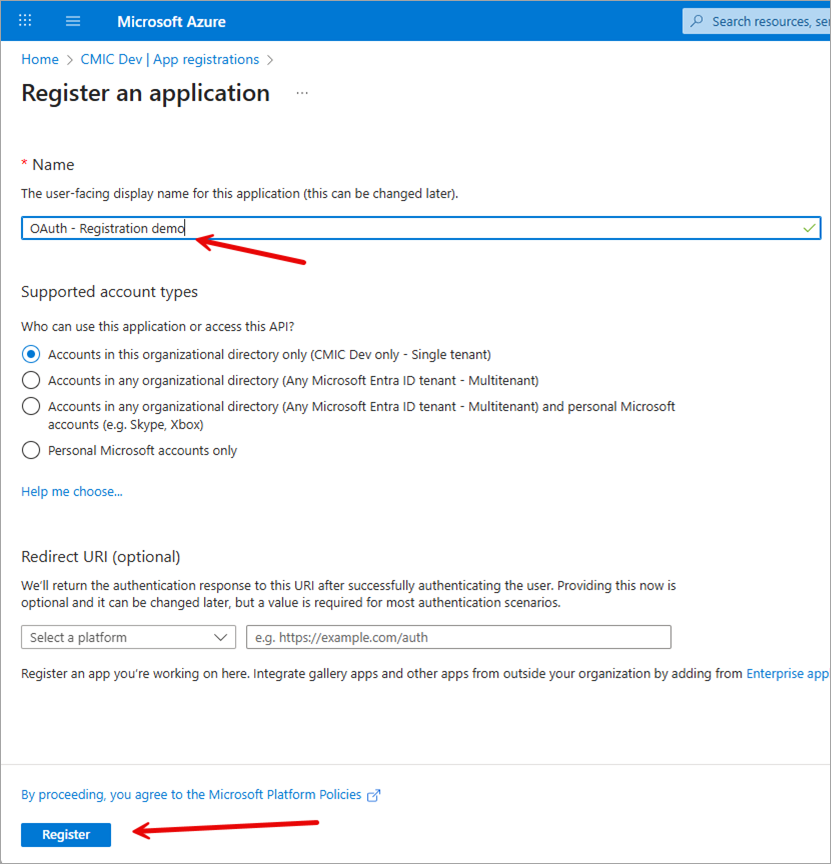 OAuth - Microsoft Entra ID Application