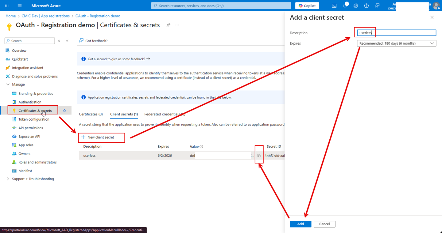 OAuth - Microsoft Entra ID Application