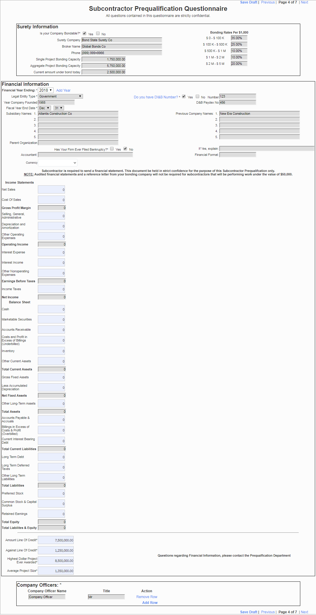 Subcontractor Prequalification - Subcontractor Prequalification ...